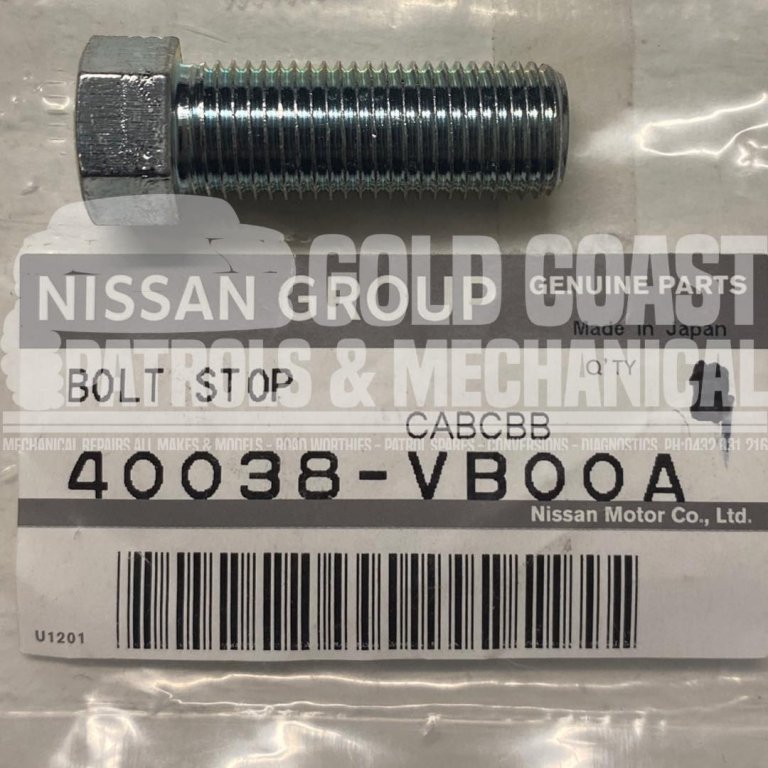 GENUINE NISSAN PATROL GU STEERING LOCKSTOP BOLT (40038VB00A) - Gold ...