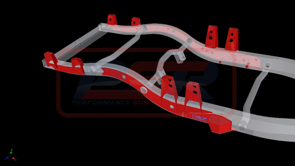 Nissan Patrol GQ-GU Coil Cab Ute External Heavy Duty Tray Mount System ...